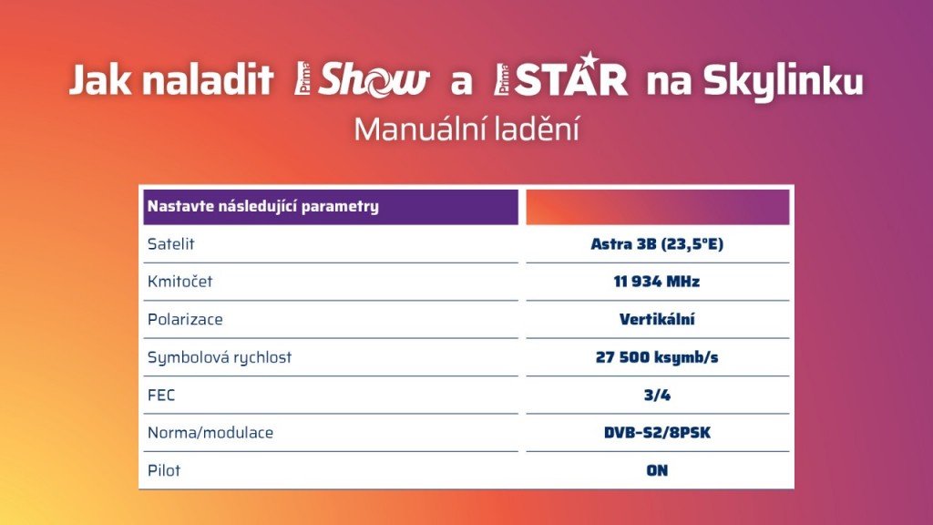 Kanály Prima SHOW a Prima STAR od 7. prosince na platformě Skylink ...